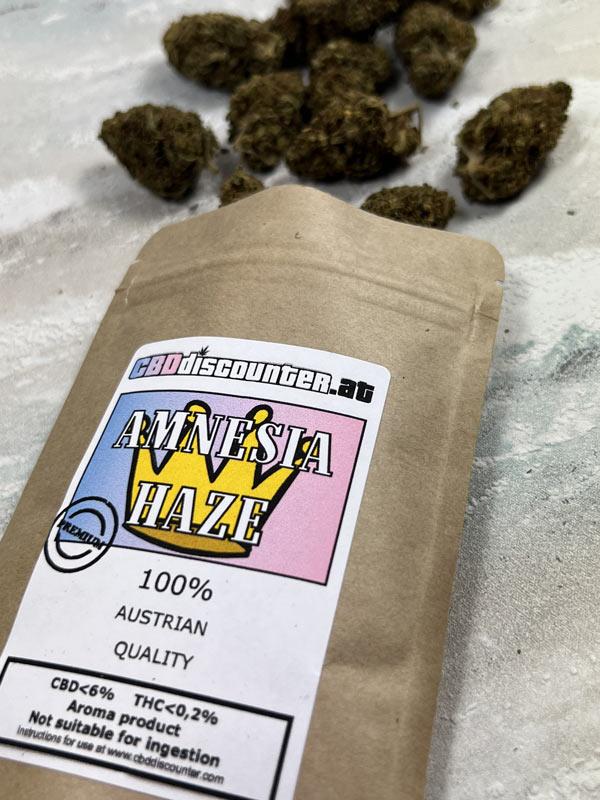 Amnesia Haze BIO CBD Blüten günstig kaufen | CBDdiscounter